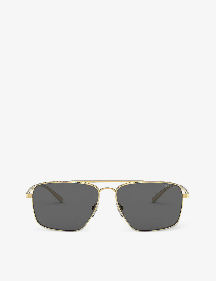 Versace VE2216 rectangular-frame polycarbonate sunglasses - ShopStyle