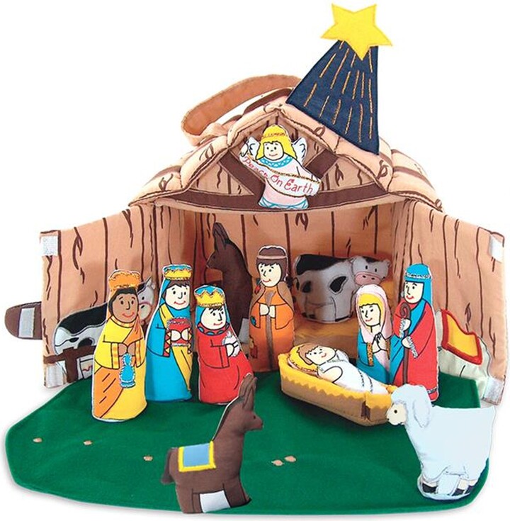 Etsy Christmas Nativity Manger Holiday Creche Jesus Soft Fabric Play ...