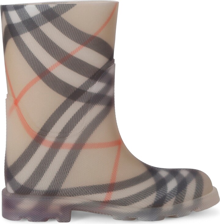 Burberry Children Rubber Check Marsh Boots - ShopStyle Girls' Shoes
