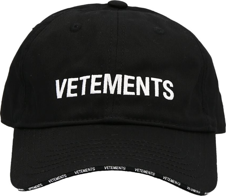 Vetements Logo embroidery cap - ShopStyle Hats