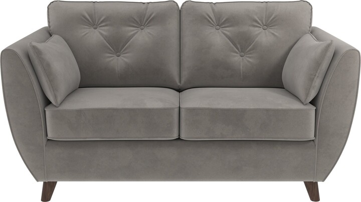 Dunelm Dalston Soft Velvet 2 Seater Sofa Grey - ShopStyle