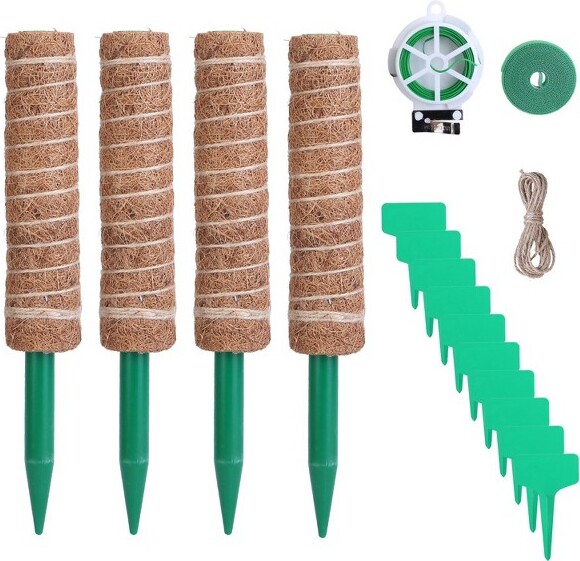 iMountek"4Pcs Extendable Coco Coir Moss Poles for Climbing Plants with ...