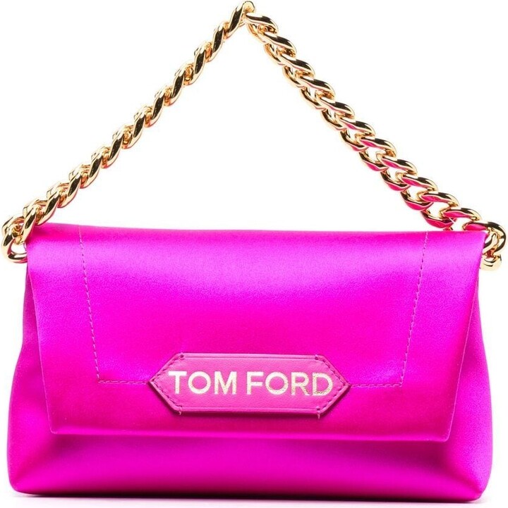 Tom Ford Logo-Patch Chain-Link Clutch - ShopStyle