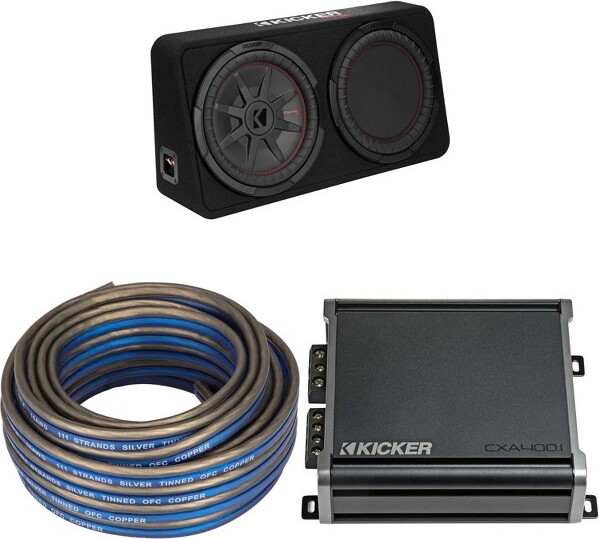 Kicker 48TCWRT122 CompRT 12" subwoofer in thin profile enclosure, 2ohm ...
