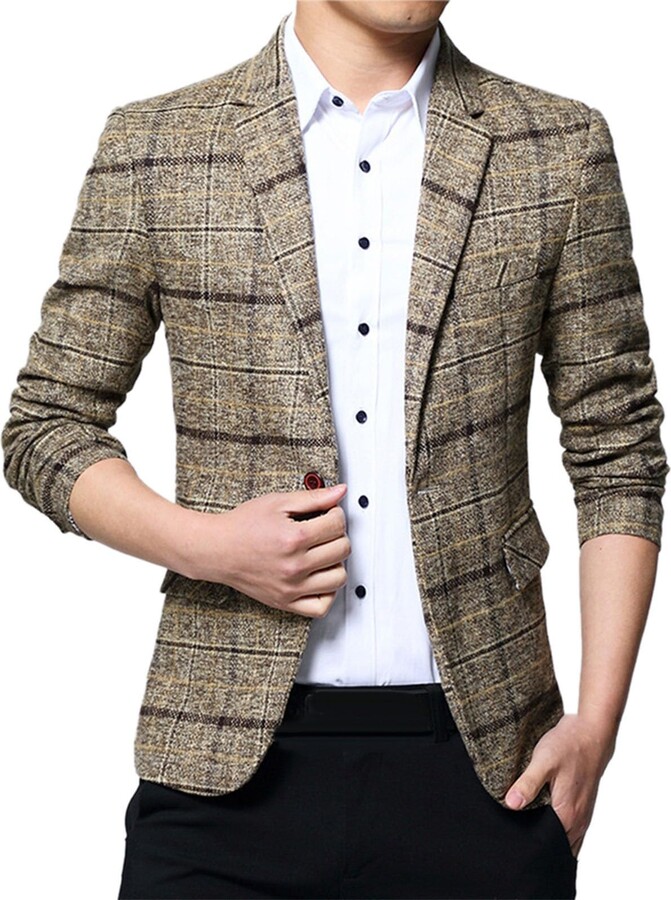 Generic Men's Regular Fit Business Outfit Men's Suits & Jackets for Men ...