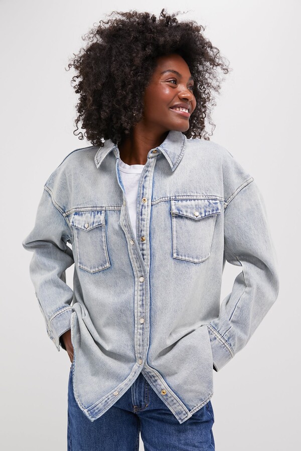 Tuckernuck Acid Wash Denim Parker Shacket - ShopStyle Jeans