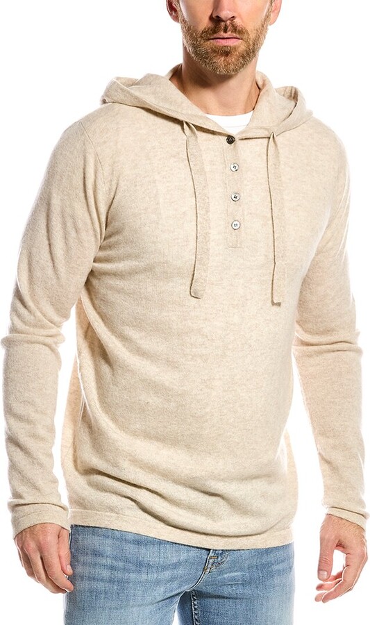 Scott & Scott London Wool & Cashmere-Blend Henley Hoodie - ShopStyle