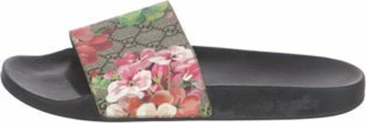 Gucci Blooms Print Slides - ShopStyle