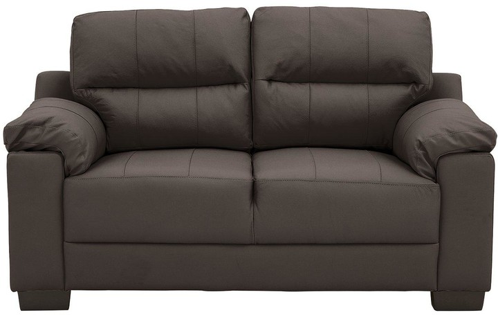 Saskia Leather/Faux Leather 2 Seater Compact Sofa - ShopStyle