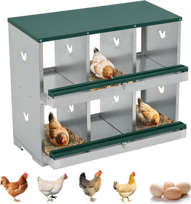 Archie & Oscar 6 Compartments Chicken Nesting Boxes, Egg Laying Boxes ...