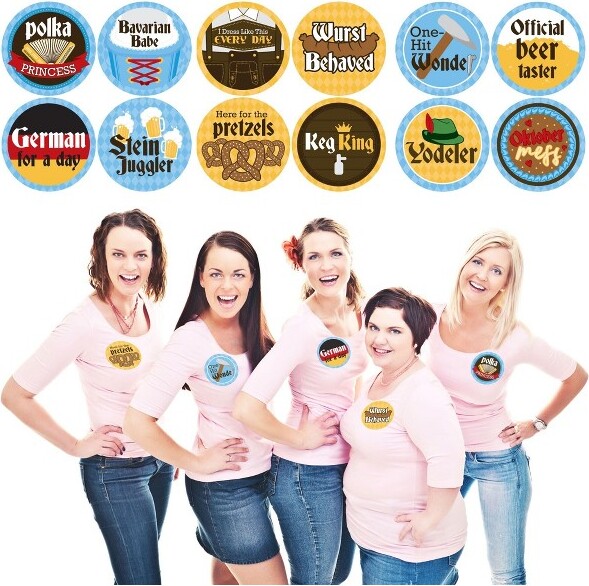 Big Dot of Happiness Oktoberfest - Beer Festival Funny Name Tags ...