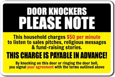 SignMission Door Knockers Please Note Sign - ShopStyle Home Office