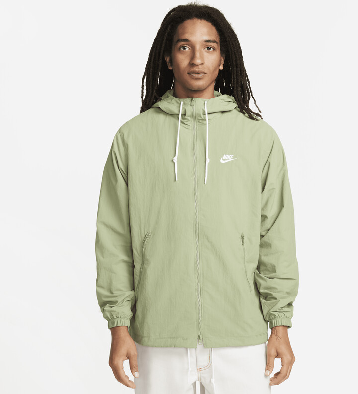 Nike Men's Club Full-Zip Woven Jacket in Green - ShopStyle