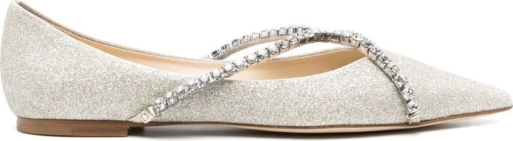 Jimmy Choo Genevi ballerina shoes - ShopStyle Ballet Flats