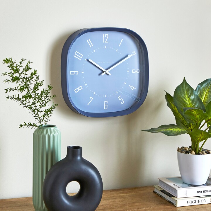 Dunelm Squoval Wall Clock Blue - ShopStyle