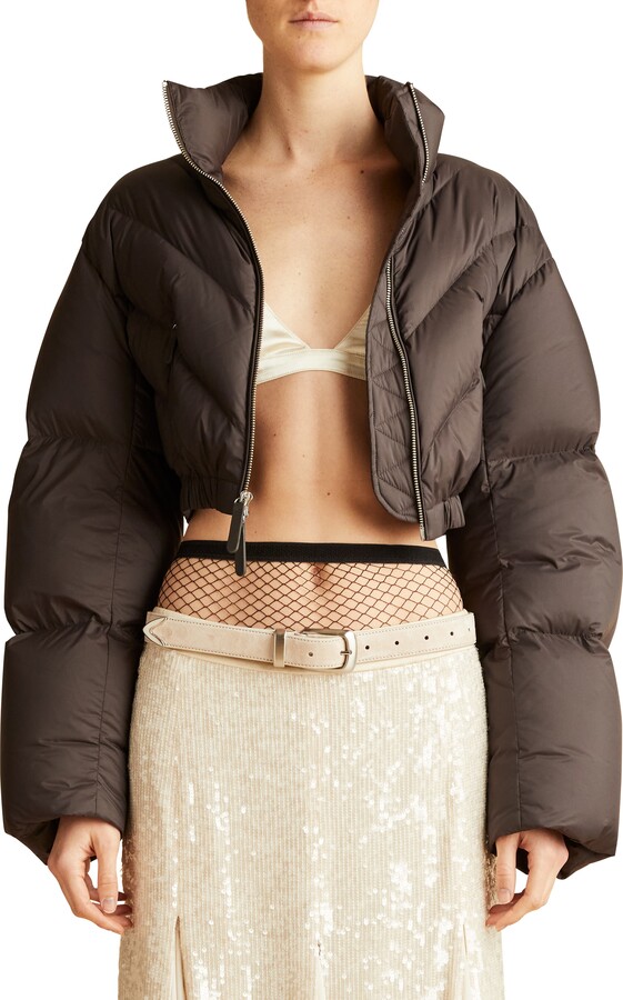 KHAITE The Farine Crop Down Puffer Jacket - ShopStyle