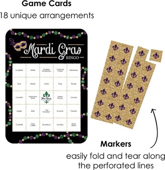 Big Dot of Happiness Mardi Gras - Bar Bingo Cards and Markers ...