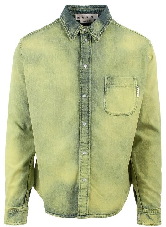 Marni Overdyed Denim Shirt - ShopStyle