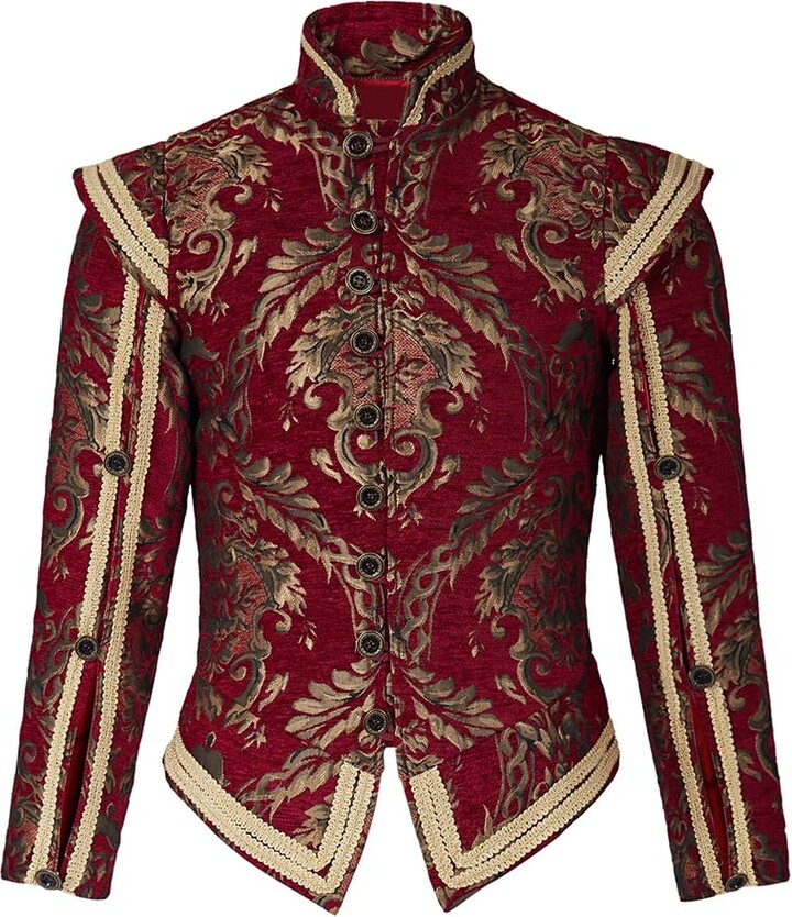Willyacos Mens Tudor Jacket Coat Tudor Elizabethan Period Noble King ...