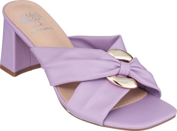 GC Shoes Zane Purple Heeled Sandals - Purple - ShopStyle