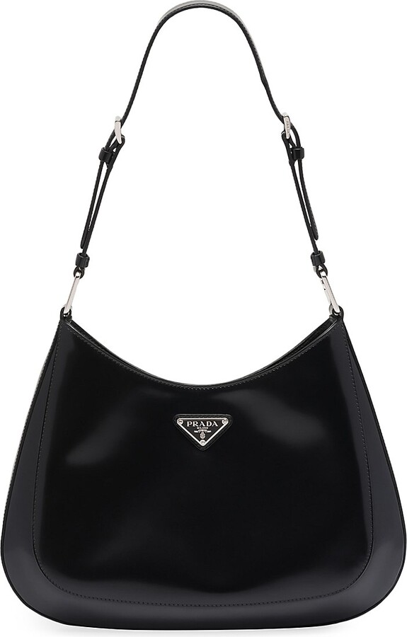 Prada Cleo Brushed Leather Shoulder Bag - ShopStyle
