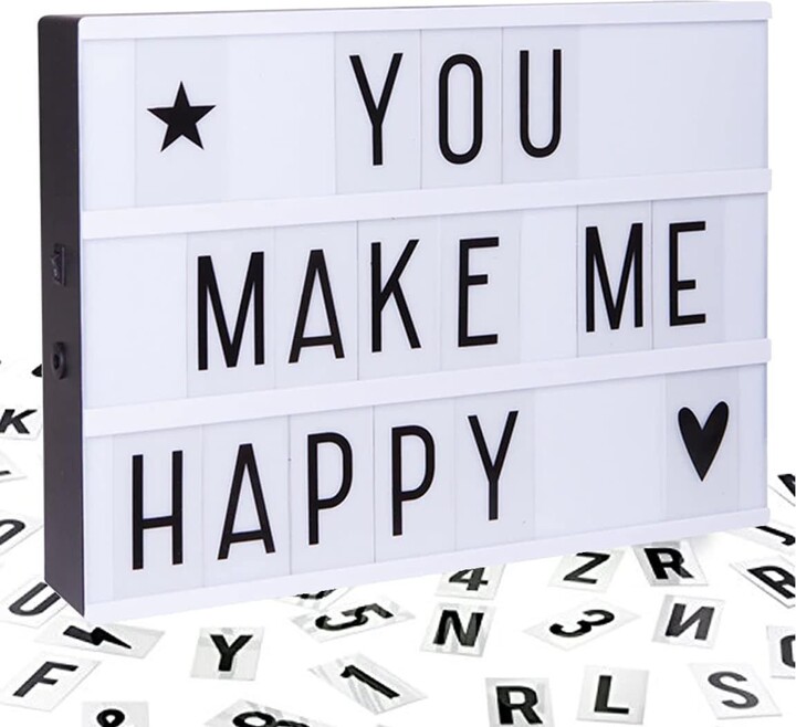 Almineez A4 Cinematic Lightbox Includes 85 Letters Emoji Symbols ...