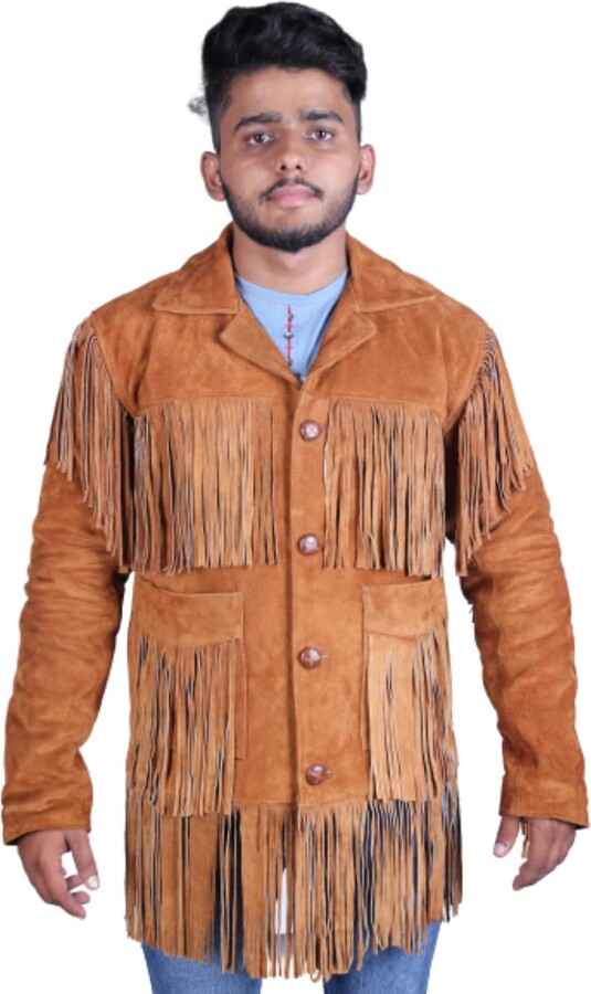 Quality Cowboy Jackets Handmade Western Leather Jacket with Fringe ...