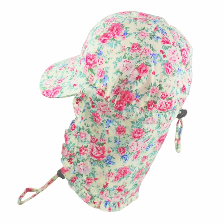 Pesci Kids Girls Sun Hats Summer Legionnaires Cap with Neck Protection ...