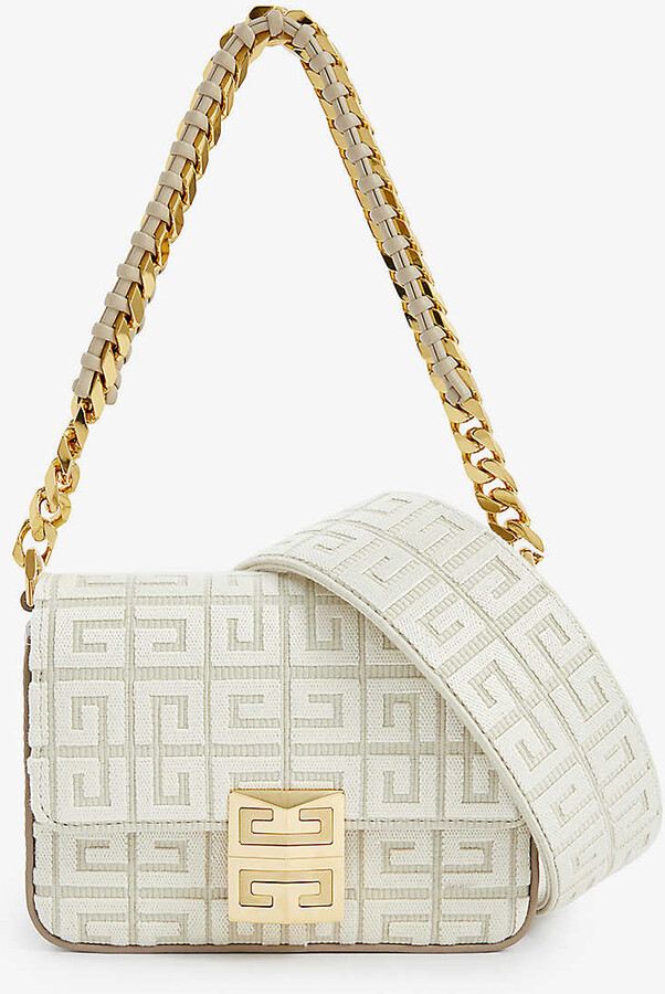 Givenchy 4G logo-embellished cotton-blend shoulder bag - ShopStyle