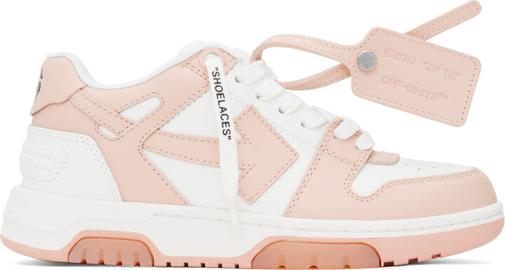 Off-White White & Pink 'Out Of Office' Sneakers - ShopStyle