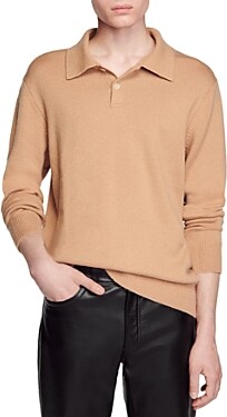 Sandro Nelson Wool & Cashmere Polo Shirt - ShopStyle