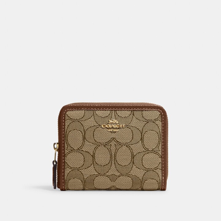 Coach Outlet Small Zip Around Wallet In Signature Jacquard - ShopStyle