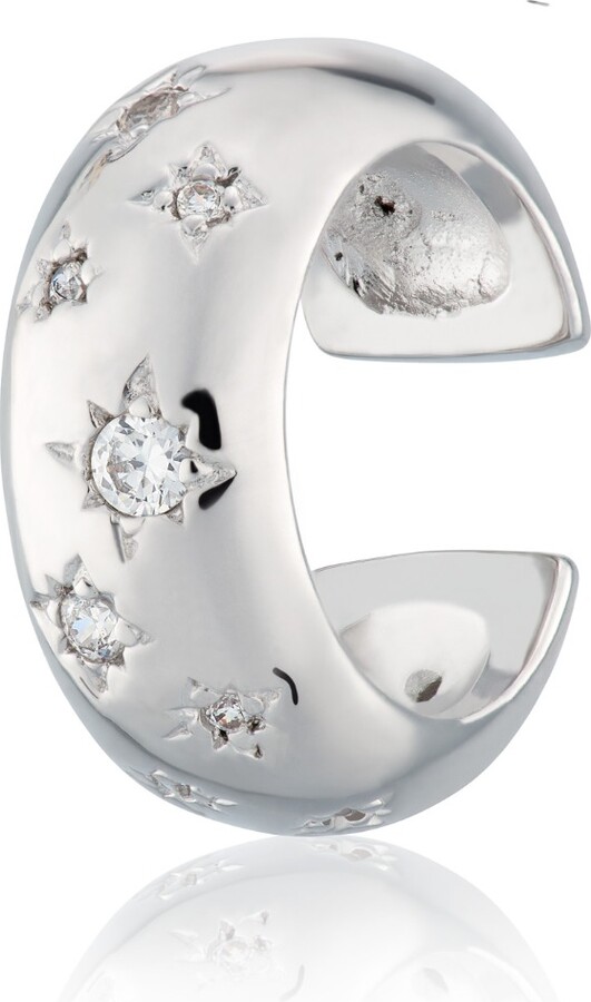 Scream Pretty - Silver Celestial Chunky Small Single Ear Cuff ...