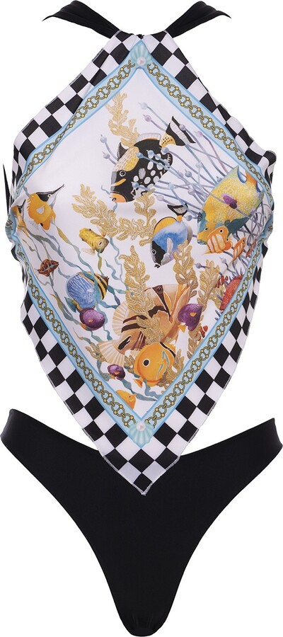 Flavia Valentini - Trivia Trikini In Chess Tropical - ShopStyle Swimwear