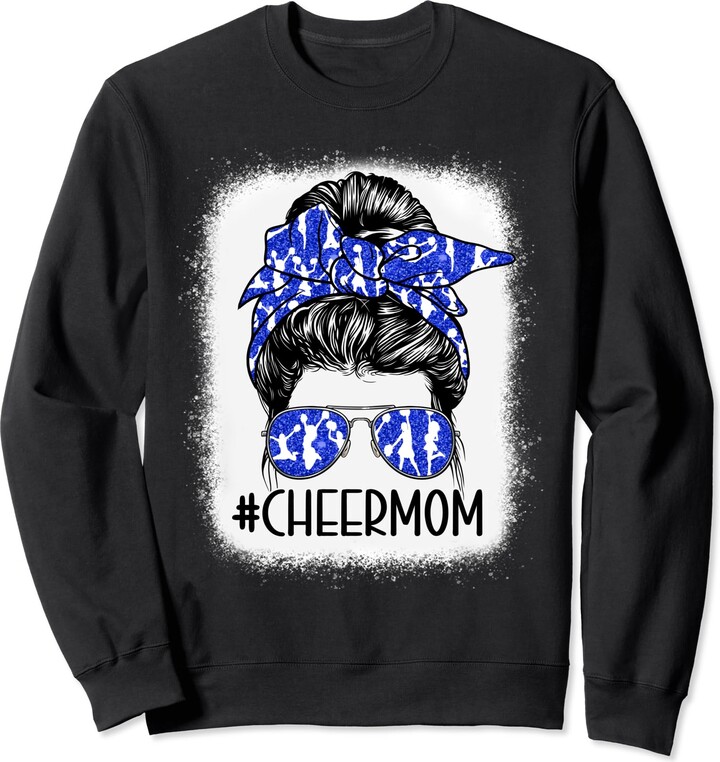 Drea Cheerleader Mom Mothers Day Women Tees Messy Bun Cheer Mom ...