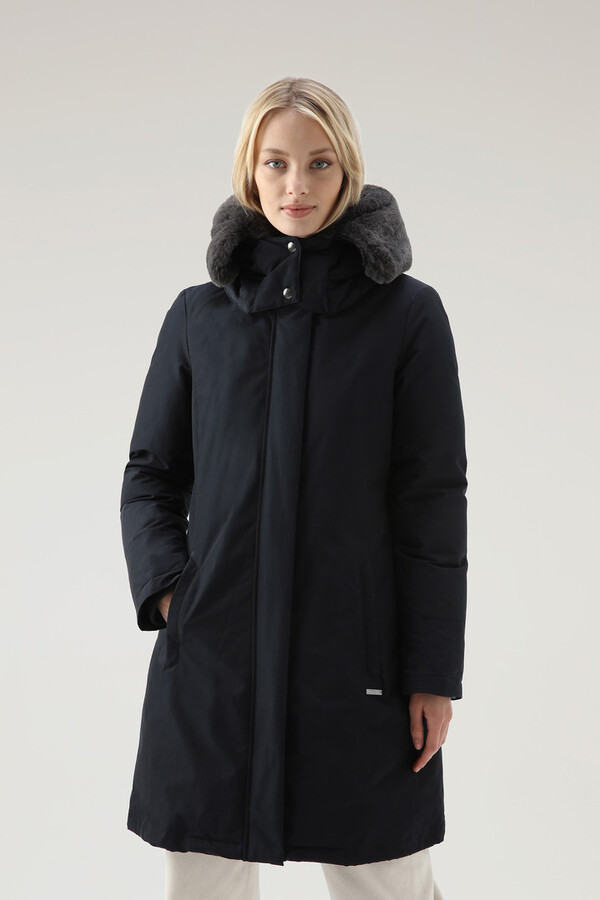 Woolrich Bow Bridge Parka in Ramar Cloth with Faux Fur - ShopStyle Coats