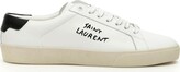 Saint Laurent Leather Sneakers Sl06 Signature - ShopStyle