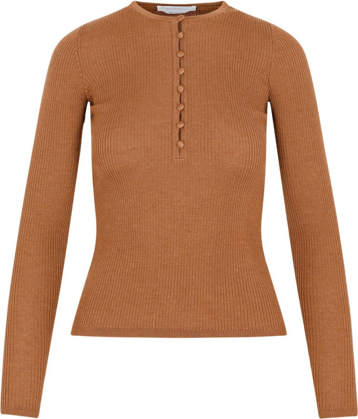 Gabriela Hearst Cashmere Silk Jenny Henley Sweater - ShopStyle
