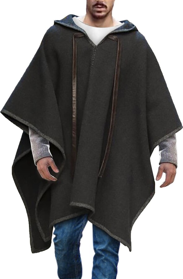 Generic Poncho Men Ponchos Adult Wool Poncho Men Poncho Men Mens Poncho ...