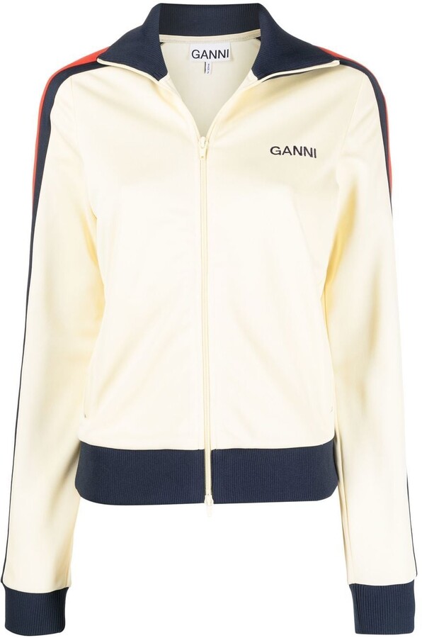 Ganni Logo Sports Track Jacket - ShopStyle