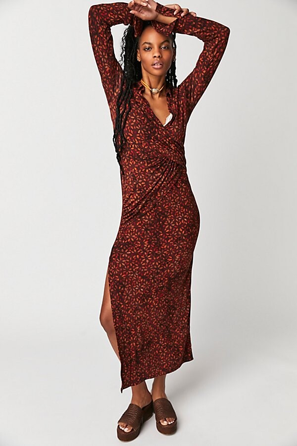 Free People Shayla Wrap Midi Dress - ShopStyle