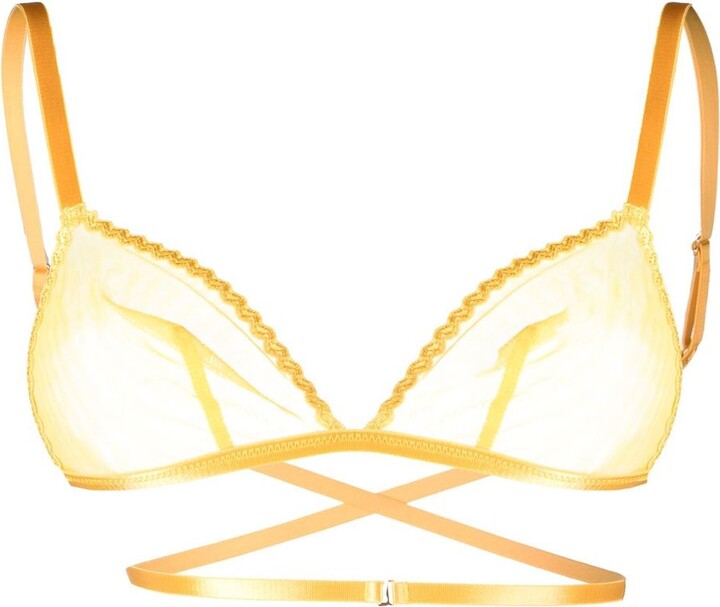 ISOSCELES Yellow Mafalda Triangle Bra - ShopStyle