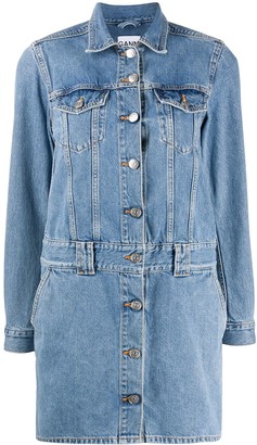 Ganni Short Denim Dress - ShopStyle