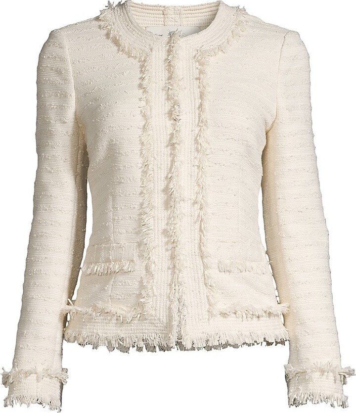 Tory Burch Fringe Tweed Jacket - ShopStyle