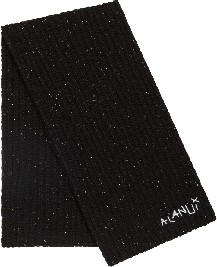 Alanui Northern Islands knit logo scarf - ShopStyle Scarves & Wraps