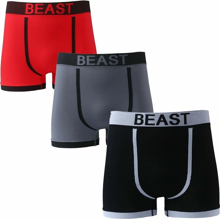 KATCH Mens Boxers Underwear High Impact Briefs Trunks Beast Boxers For Men Boxers Mens Seamless ...