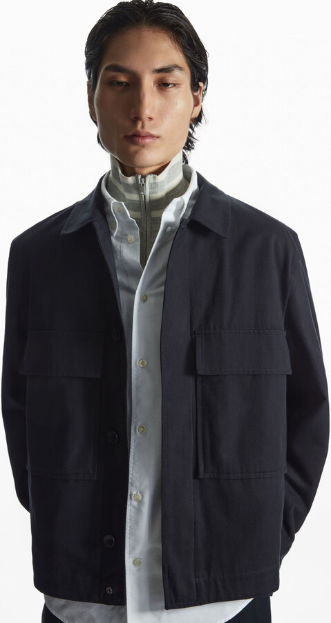 COS Cotton-Twill Utility Overshirt - ShopStyle Long Sleeve Shirts