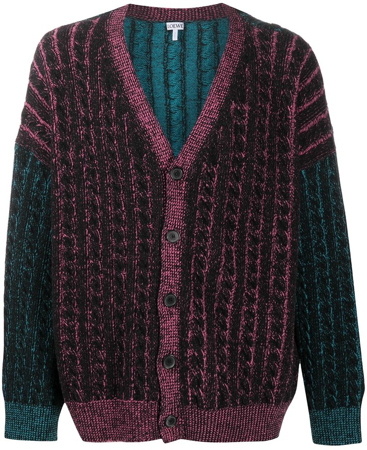 Loewe Cable-Knit Oversize Cardigan - ShopStyle