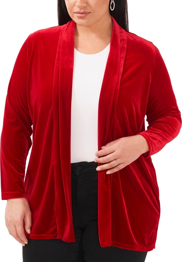 Vince Camuto Plus Size Open-Front Long-Sleeve Cardigan - ShopStyle