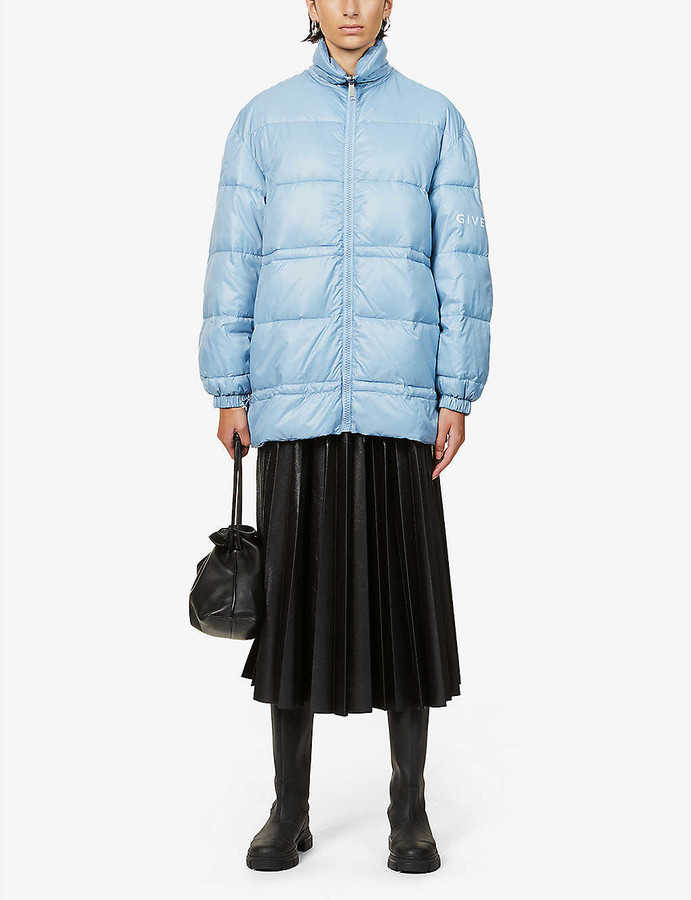 Givenchy Logo-embroidered shell puffer jacket - ShopStyle